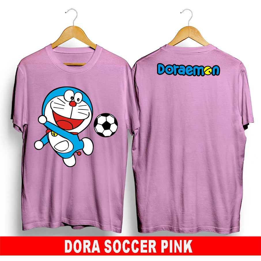 Camiseta De Desenho DORAEMON SOCCER PINK// Personagem | Shopee Brasil