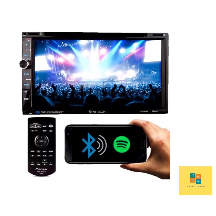 Central Multimidia Automotivo 7 Polegadas Bluetooth DVD GPS YDTech ...