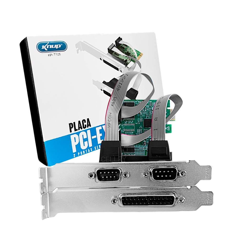 Placa PCI Express 2 Portas Serial 1 Porta Paralela Chipset AX99100 ...