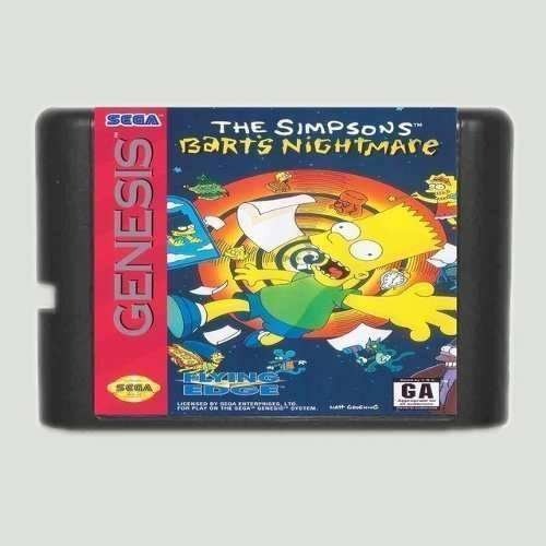 The Simpsons Bart's Nightmare Mega Drive Genesis Tectoy | Shopee Brasil