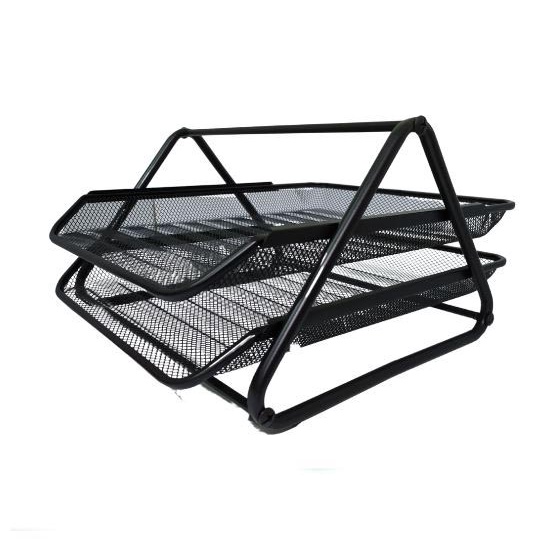 Organizador De Mesa Bandeja Porta Documentos Papel Escritório Com 2 ...