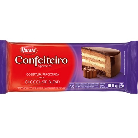 Cobertura Harald Confeiteiro Chocolate Blend Fracionada 1,050kg ...
