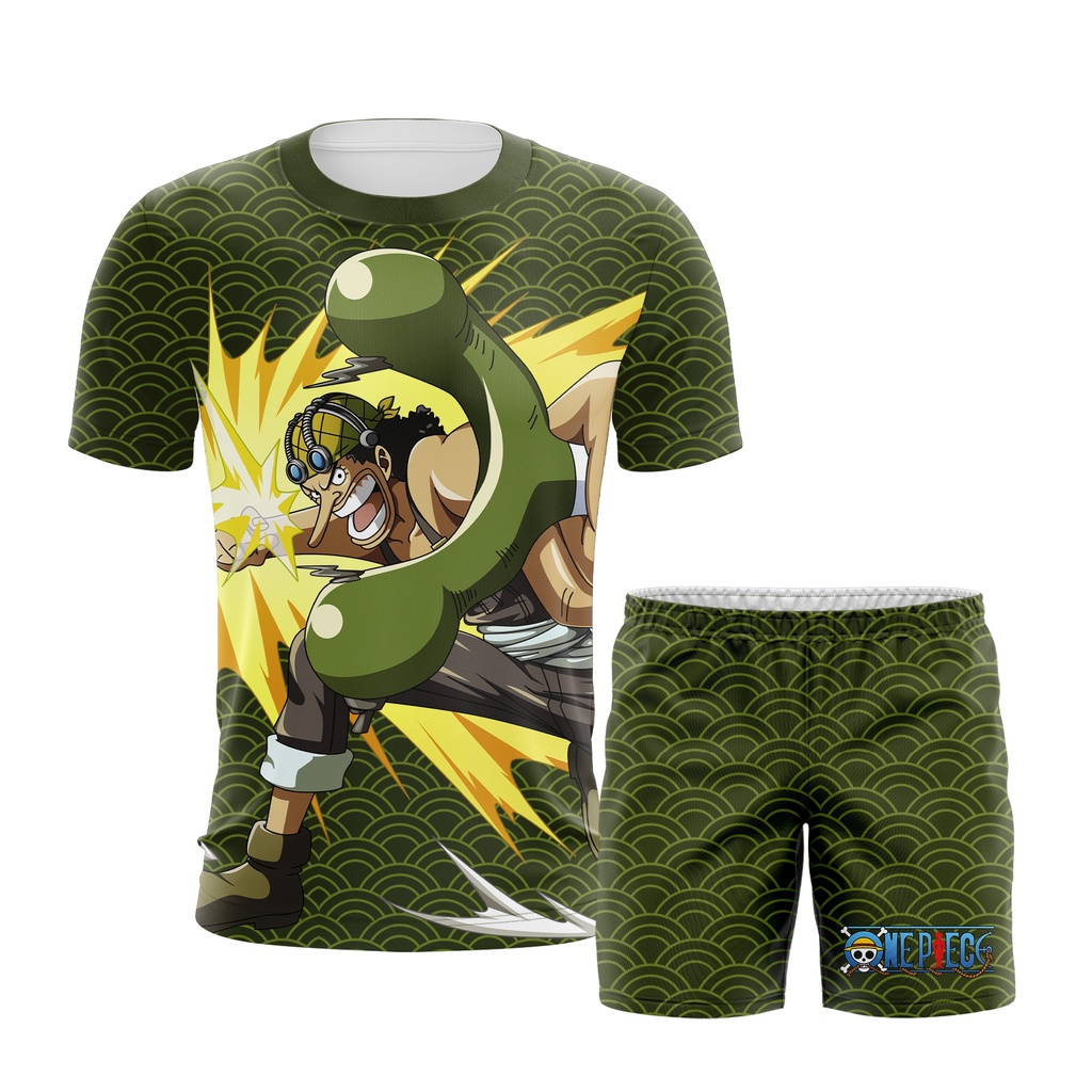 Kit Anime One Piece Usopp (Camisa e Short Dry Fit) | Shopee Brasil