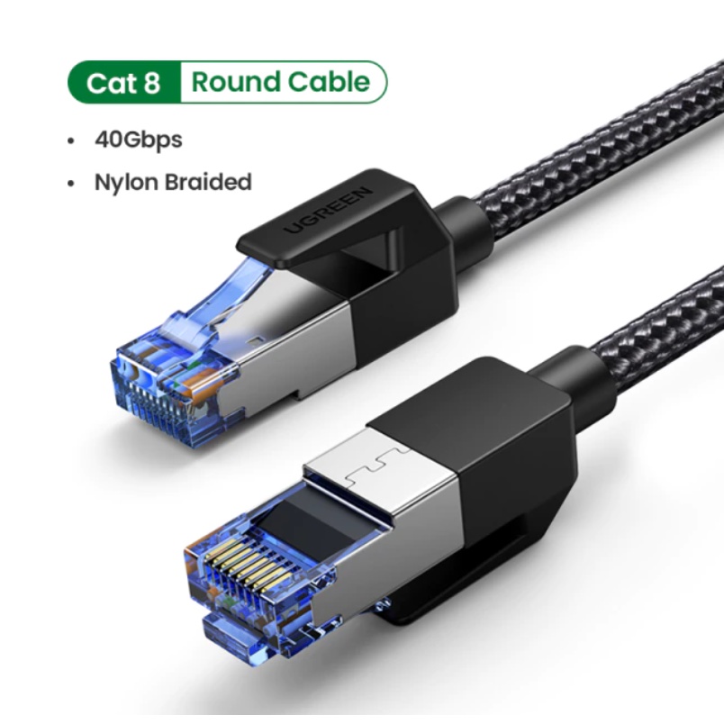 Cabo Ethernet Cat 8 Ugreen - Malha Trançada | Shopee Brasil
