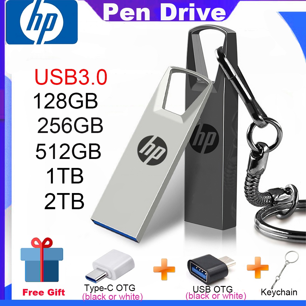 HP Metal Pen Drive 128 GB/256GB/512GB/1 Tb/2TB Portabel USB Flash De ...