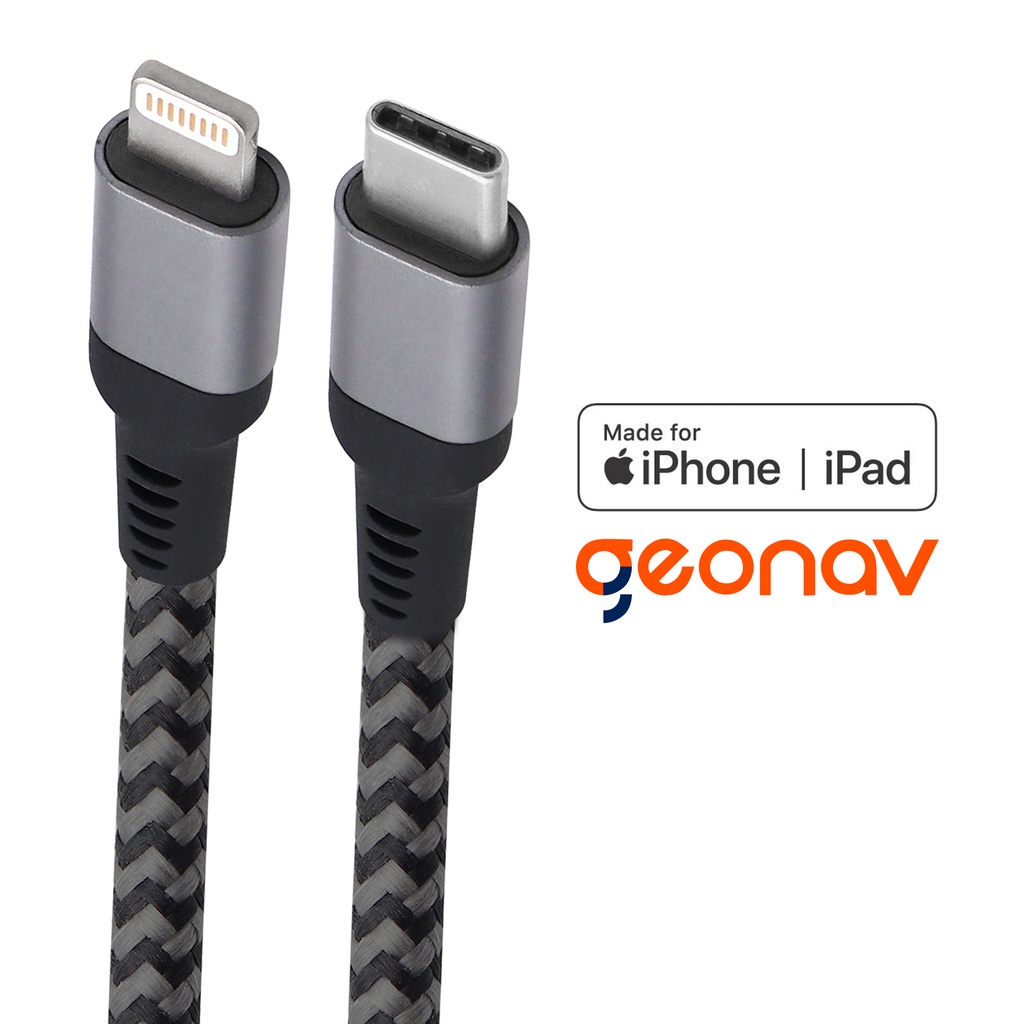 Cabo USB C Lightning iPhone tipo C 20w Geonav turbo original MFI Apple ...