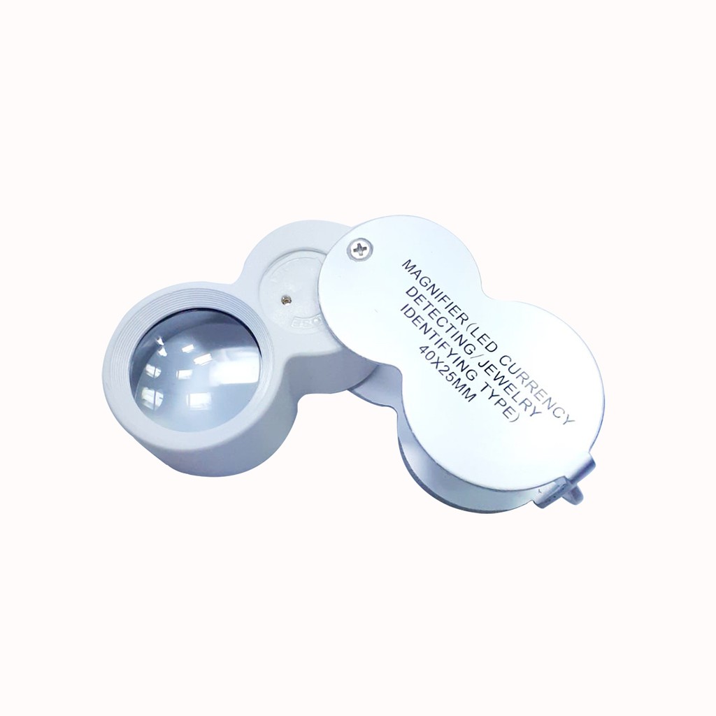 Lupa Profissional Microscópio Potente Led Comum E Uv 40x25mm | Shopee ...