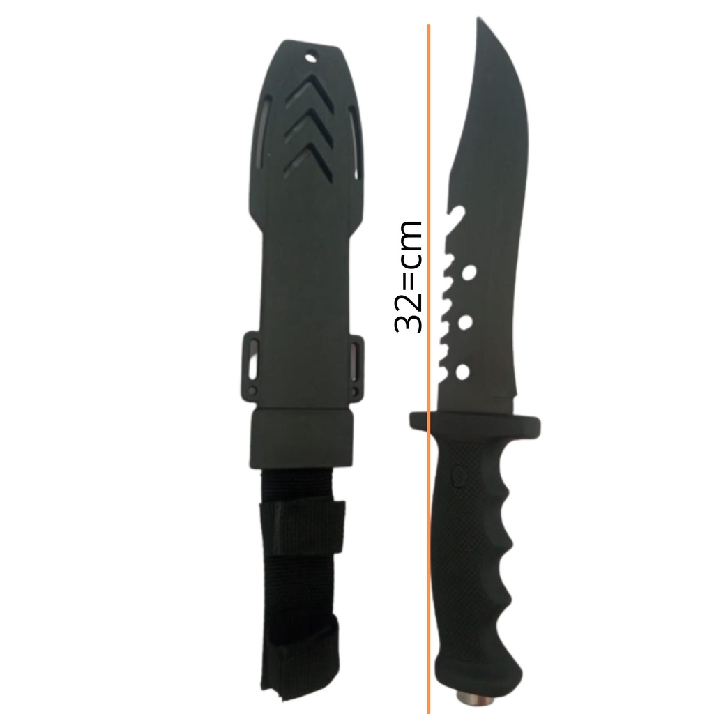 Faca Tatica Com Coldre Em Polietileno | Shopee Brasil