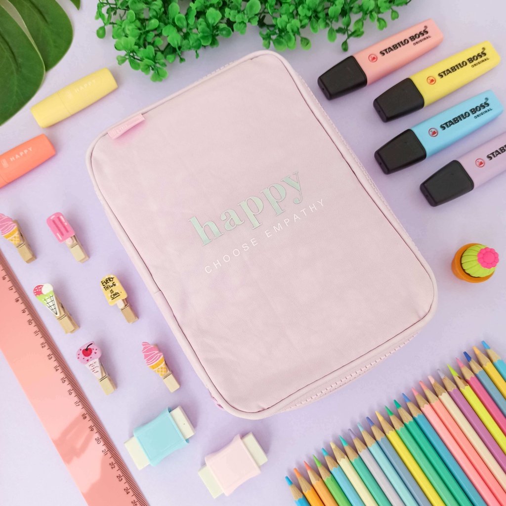 Estojo Box TILIBRA Happy - Tilibra | Jumbo Grande 100 Pens | Shopee Brasil