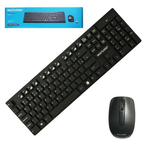 Kit Teclado E Mouse Sem Fio Wireless C/ Teclas Flutuantes Multilaser ...