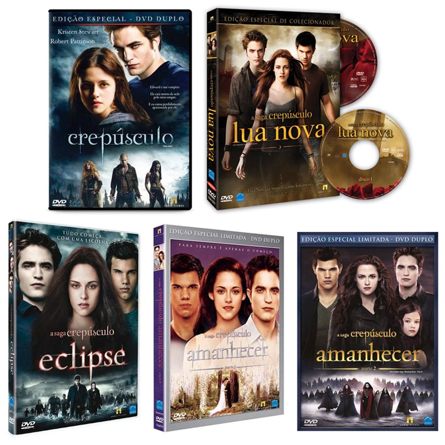 A Saga Crepúsculo 4 Filmes Edição de Colecionador | Shopee Brasil