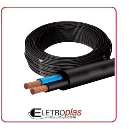 CABO PP 2 VIAS PRETO 100 METROS 2.5MM CABINHO | Shopee Brasil