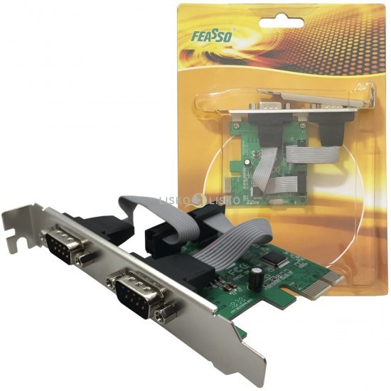 Placa ( Pci-e / Pci Express X1 / Mini Pci ) Com 2 Portas Seriais / Serial Rs232 + Espelhos Low ...
