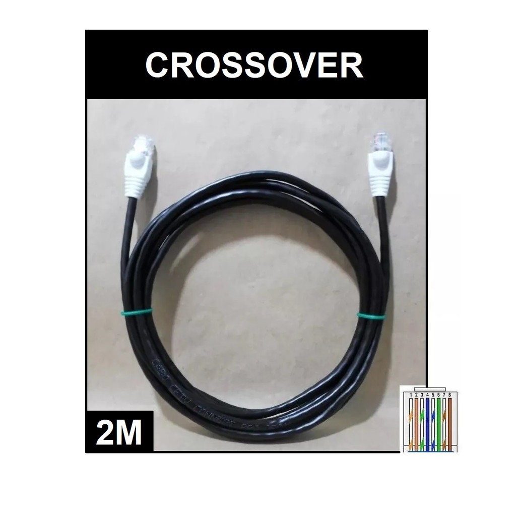 Cabo de rede Cat5e 2m 2 Metros Roteador Modem Computador Game Internet Pc Crossover | Shopee Brasil