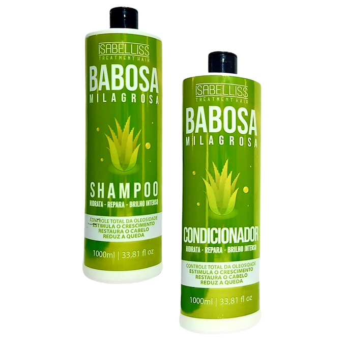 Shampoo + Condicionador Profissional de Babosa Isabelliss (2x1 Litro ...