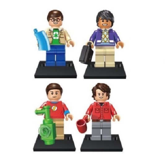 Conjunto Bonecos De Montar The Big Bang Theory - Sheldon, Leonard ...