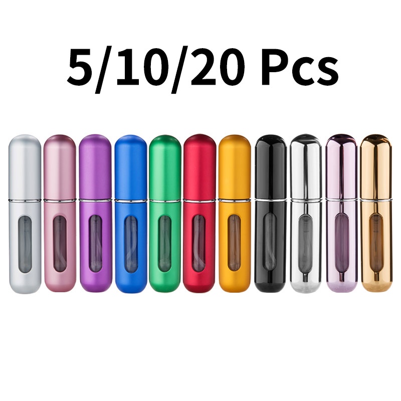 Mini Frasco De Perfume Portátil De 5ml Com Spray 5/10/20PCS | Shopee Brasil
