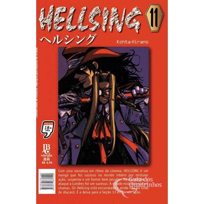Hellsing n° 11 - Kohta Hirano - JBC (+18) (português) | Shopee Brasil