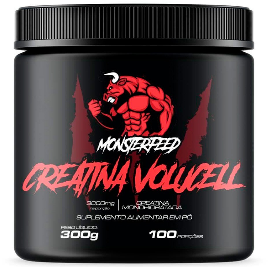 Creatina Volucell Pura Monohidratada - 300g - MonsterFeed | Shopee Brasil