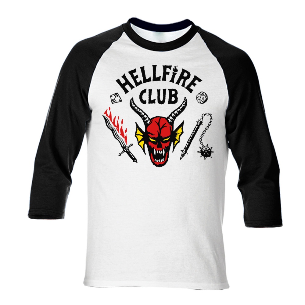 Camiseta Raglan Hell Fire Clube Manga 3/4 Estensa | Shopee Brasil