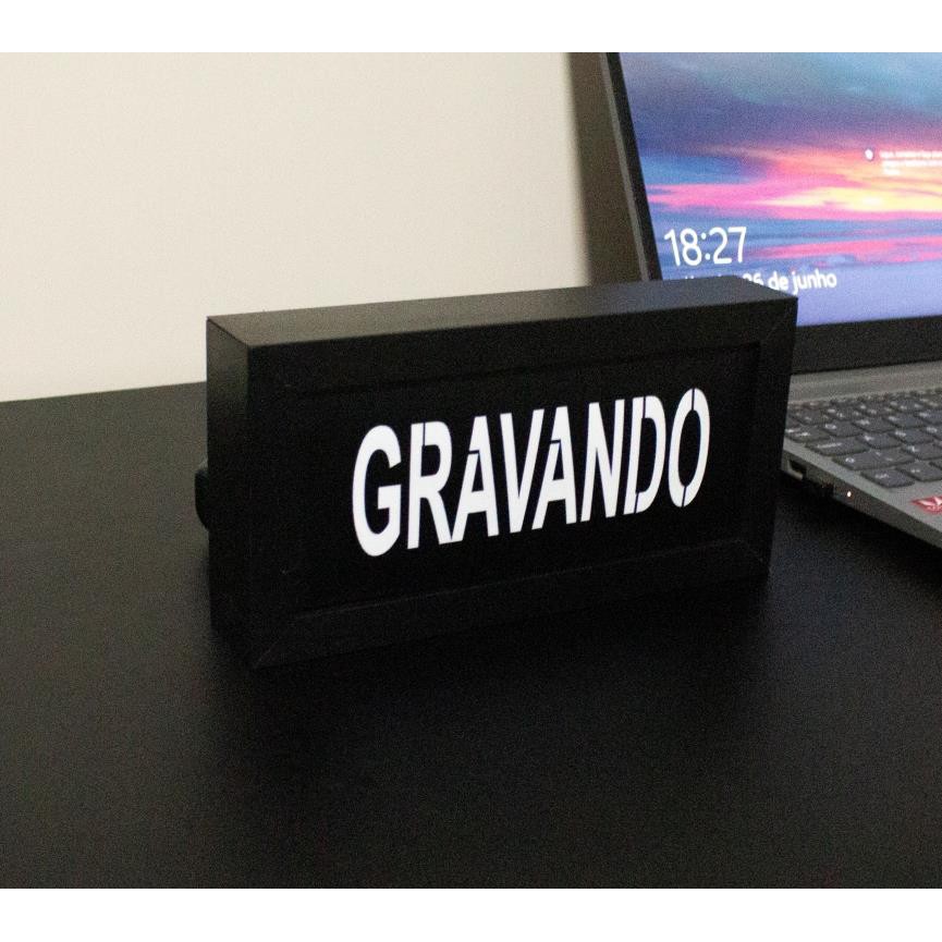 Letreiro Luminoso No Ar - Gravando 20x10cm Placa Luminosa | Shopee Brasil