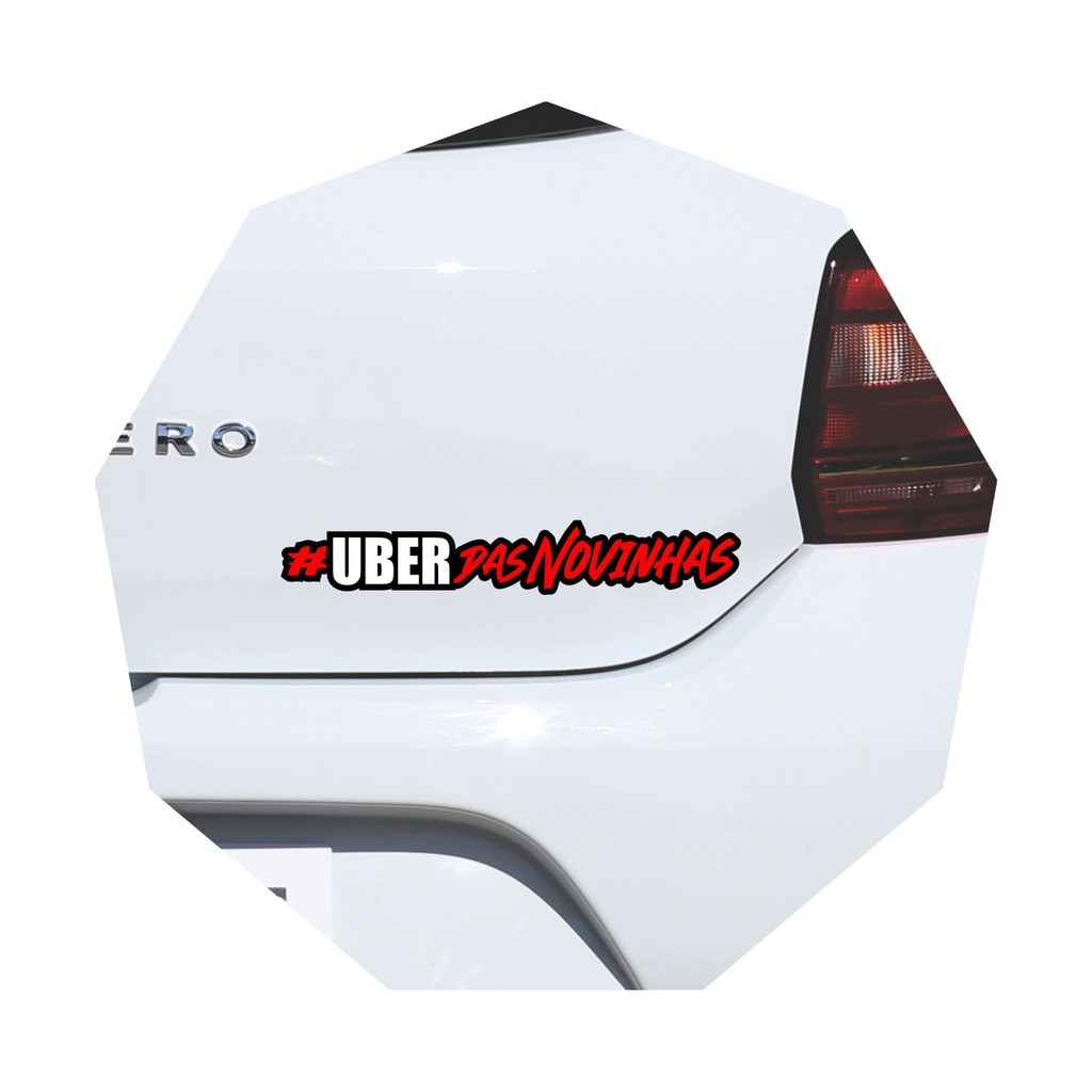 Adesivo Para Carro Uber Das Novinhas #UberDasNovinhas Vários Tamanhos | Shopee Brasil