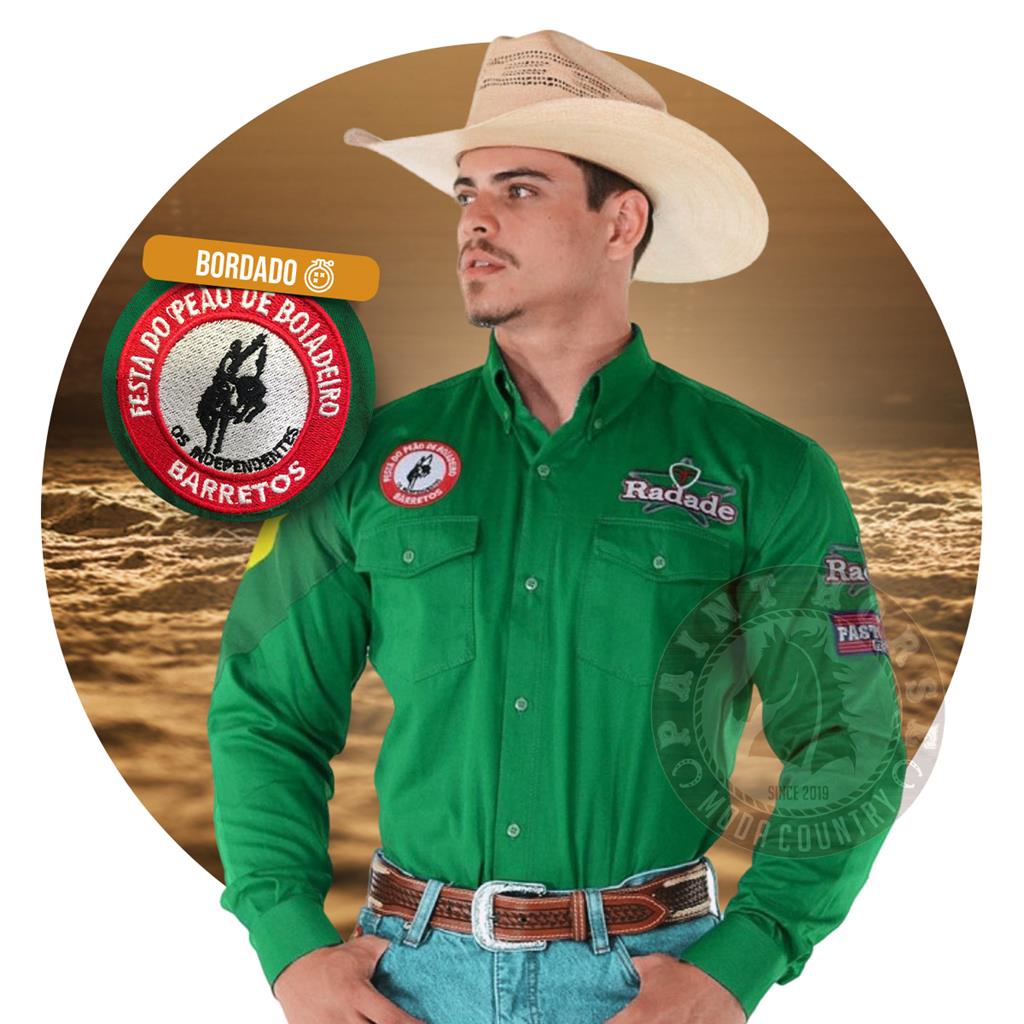 Camisa country radade manga longa rodeio cowboy masculina agro festa ...