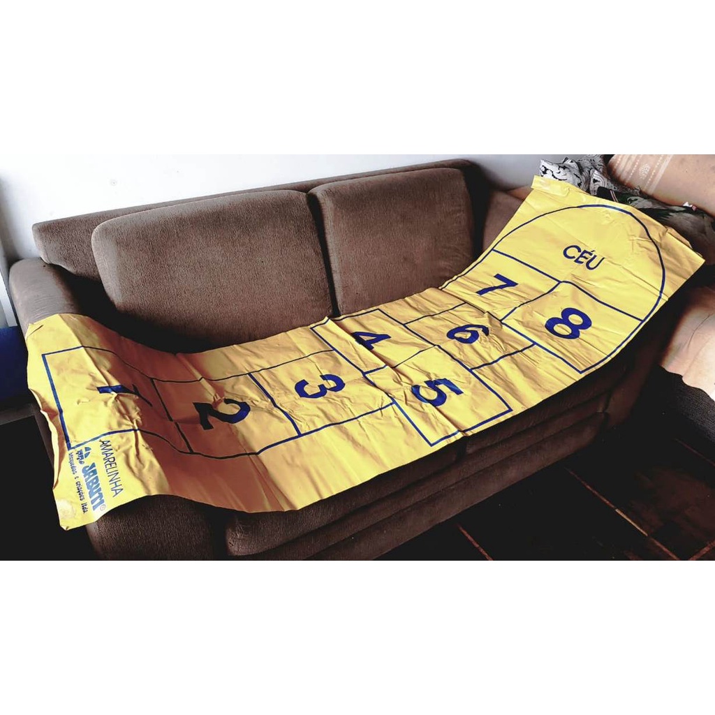 Brinquedo Anos 90 - Tapete Plástico Brincadeira de Amarelinha - 2 ...