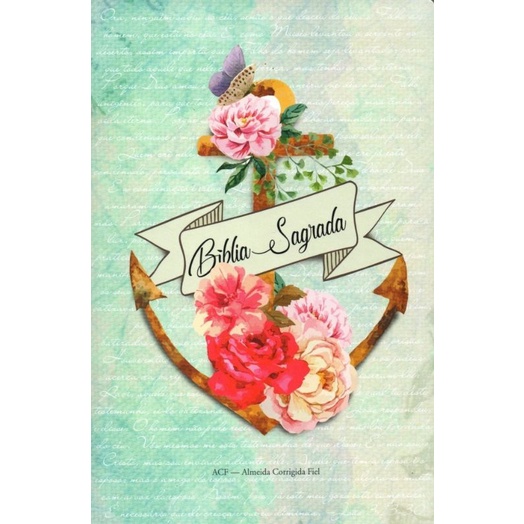 BÍBLIA SAGRADA ACF - MEDIA CAPA DURA SLIM ÂNCORA FLORES | Shopee Brasil