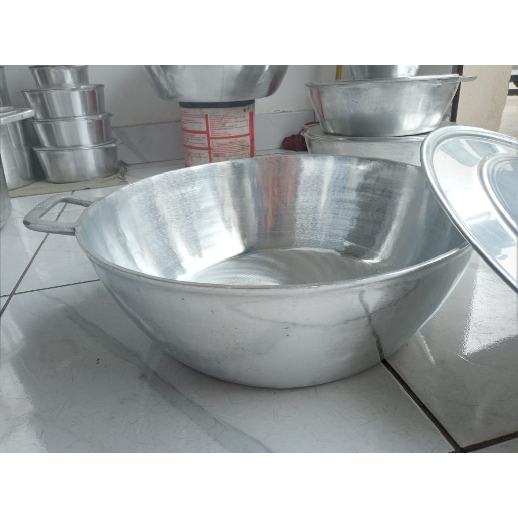 Tacho Em Aluminio Batido N 55 Com Tampa Otima Qualidade | Shopee Brasil