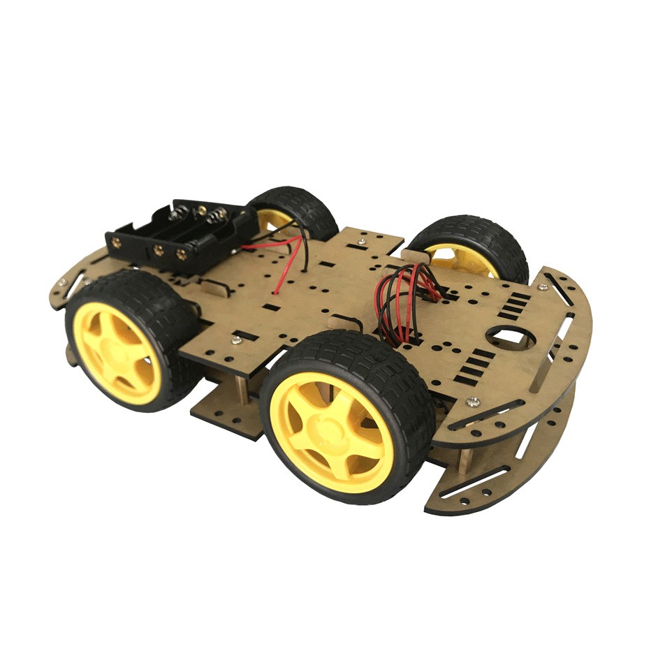 Kit Chassi Com 4 Rodas 4Wd - Preto | Shopee Brasil