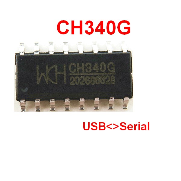 CI CH340G Circuito Integrado Conversor USB Serial CH340 TTL RS232 SMD SOP16 Original | Shopee Brasil