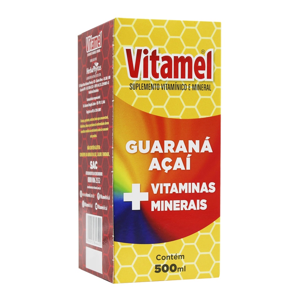 VITAMEL SUPLEMENTO VITAMÍNICO E ENERGÉTICO 500ML | Shopee Brasil