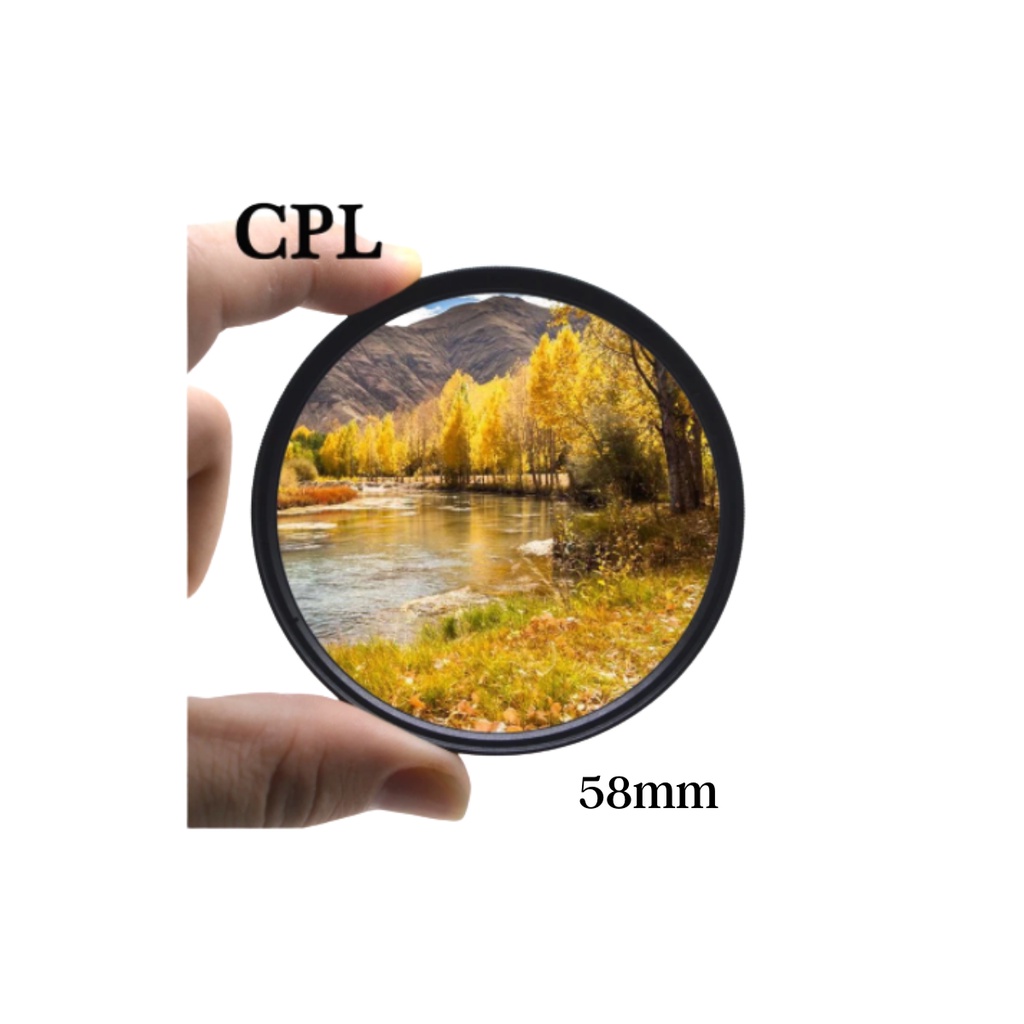 Filtro Lente 58mm Cpl Polarizador Uv Câmeras Canon Nikon | Shopee Brasil