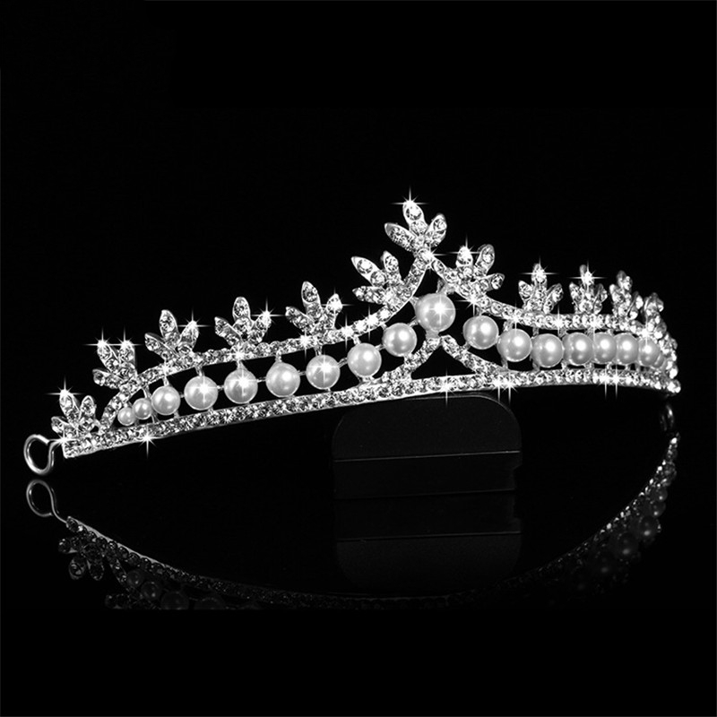 Tiara de pérolas / Tiara de noiva de princesa / Coroa de casamento ...