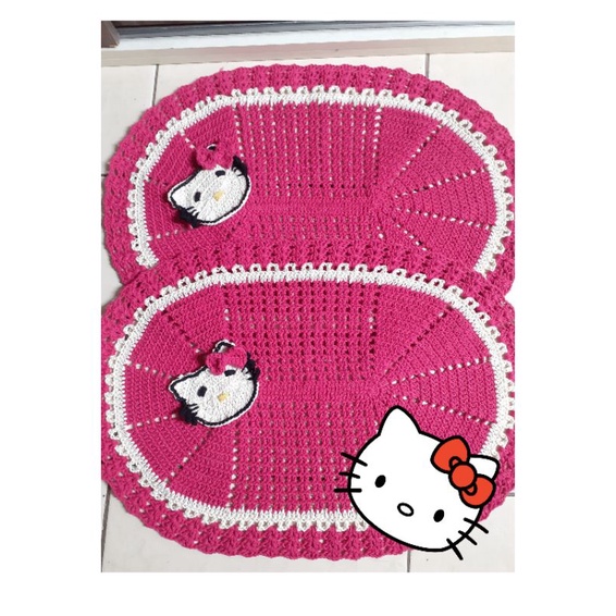 Kit com 2 Tapete Hello Kitty Grande 70cmx40cm | Shopee Brasil