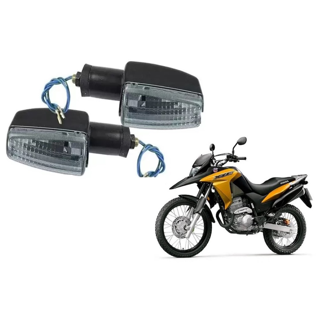 Par Pisca Seta Lente Fume Modelo Honda Xre 300 Universal Para Twister ...