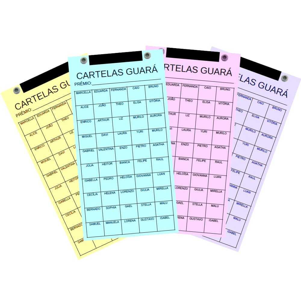 Cartela De Rifa 50 Nomes | Shopee Brasil