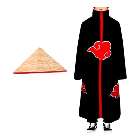 Cosplay Manto Akatsuki Itachi Com Chapéu Akatsuki Sakkat | Shopee Brasil