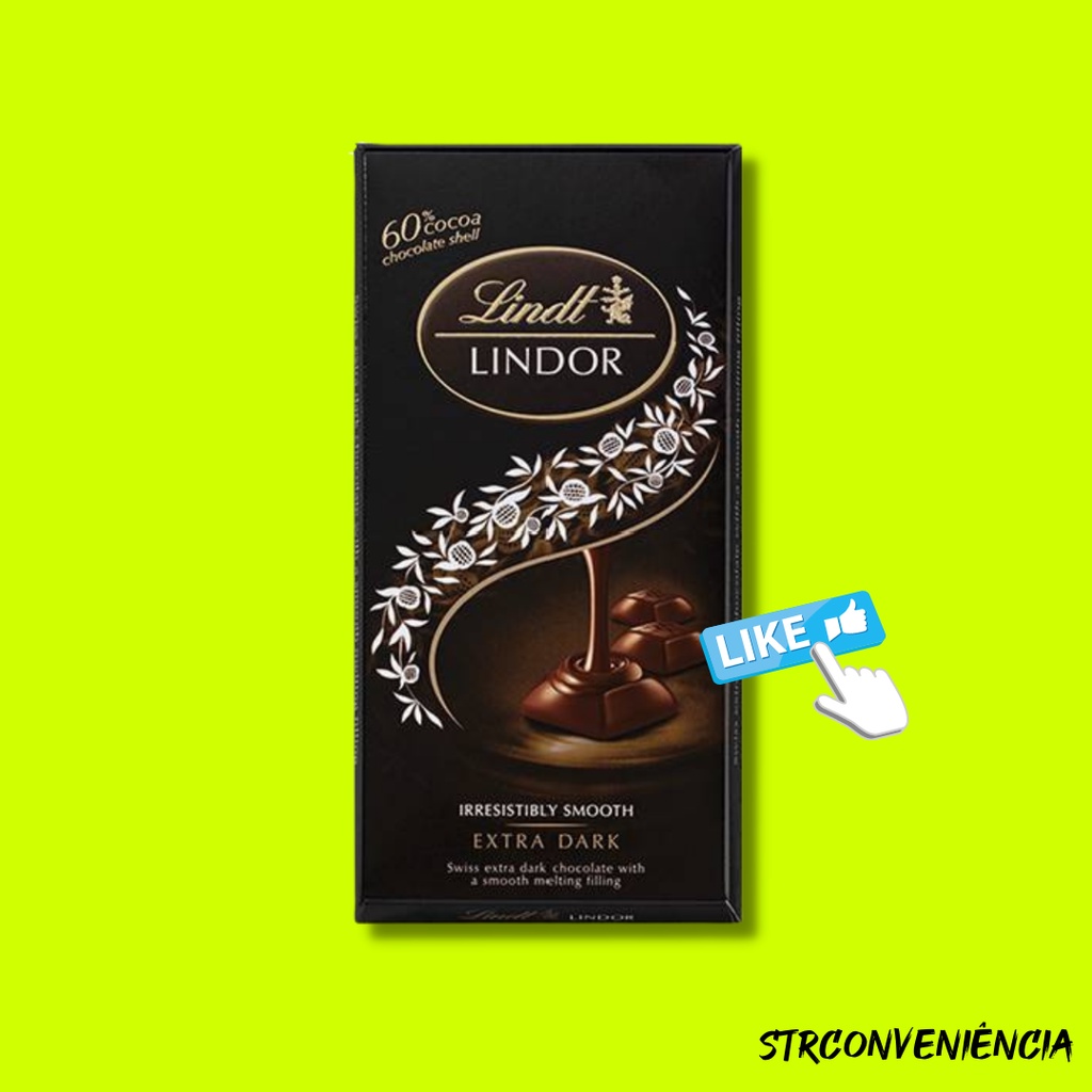 Chocolate IMPORTADO Lindt Extra Amargo Recheado | Shopee Brasil
