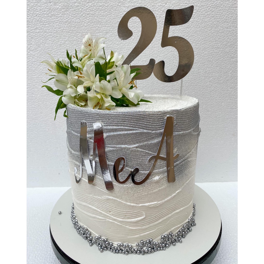 Topo de bolo Bodas de prata | Shopee Brasil
