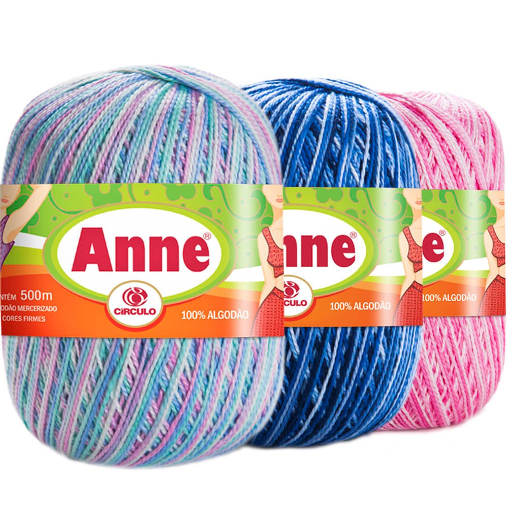 Linha Anne Multicolor 100% Algodão 500 Metros Circulo | Shopee Brasil
