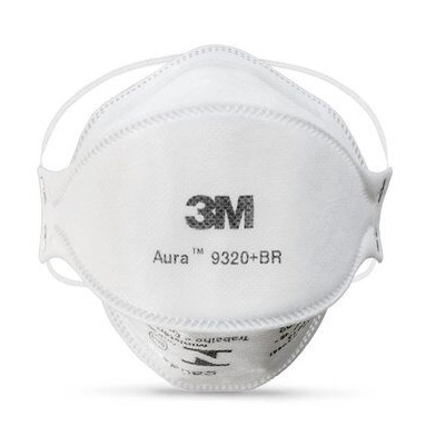 Máscara 3m Aura 9320+br Pff2 N95 Respirador S/ Válvula 1 Un | Shopee Brasil