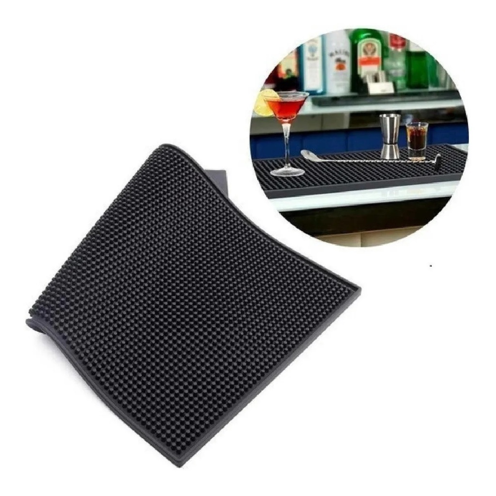 Tapete De Bar Borracha Tipo Silicone 30x15 Bar Mat Funcional | Shopee ...