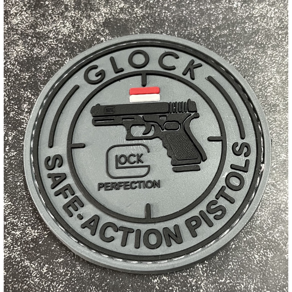 Patch Gloc-k (Cinza Redondo)-De Velcro Glo * Safe Action-Prepetan Abu ...