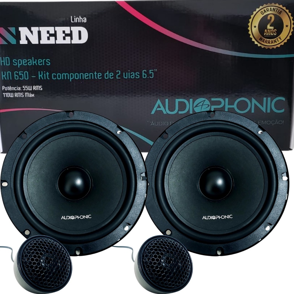 Kit Falante 2 Vias Audiophonic Kn650 110w Rms 6 Polegadas | Shopee Brasil