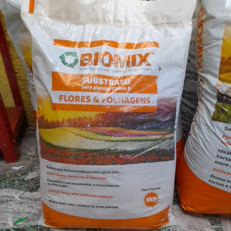 Substrato Biomix Flores e Folhagens 5kg, "classe A"-pronto para uso ...