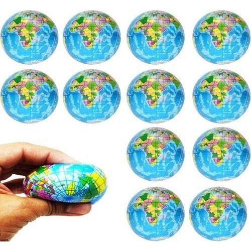 12 Bolas Anti Stress - Bolinha Mapa Mundi Globo - Relaxante e Macia ...
