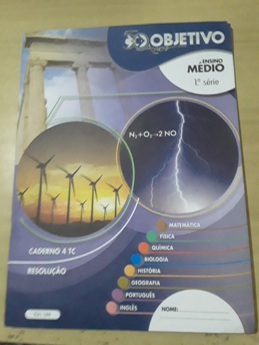 Apostila Objetivo - 1º Ensino Médio Caderno 4 Tc Resolução | Shopee Brasil