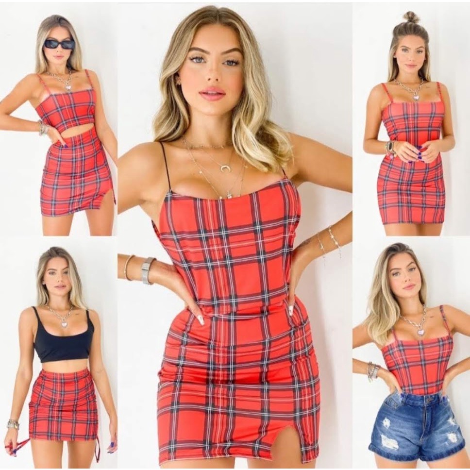 Vestido modelo moda gringa blogueirinha | Shopee Brasil